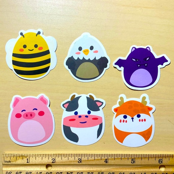 Design | 6 Squishy Stickers 3 Flyers 3 On 4 Legs Waterproof | Poshmark